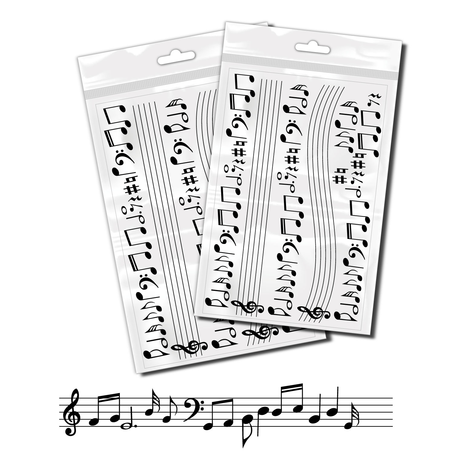 Noten Sticker Set für Kinder- und Jugendräder von style4Bike